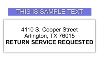 1st Checks Shiny 855 Return Service Requested Custom Stamp, Black Ink ...