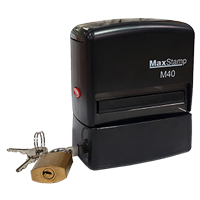 MaxStamp Locking Self-Inking Stamp | Rubber Stamp Champ