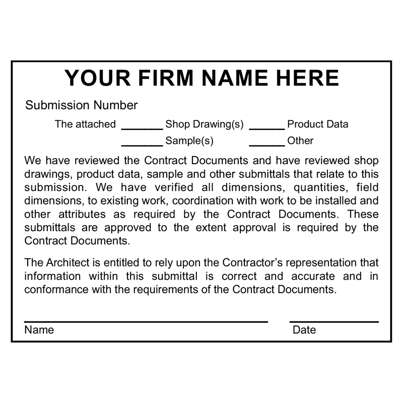 Architect Submission Stamp | Rubber Stamp Champ