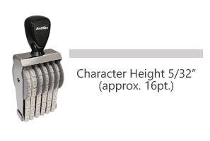 JustRite BN 1 - 14 Band Alphanumeric Stamp | Rubber Stamp Champ