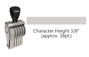 JustRite BN 3 - 10 Band Alphanumeric Stamp | Rubber Stamp Champ