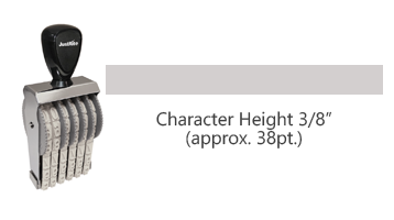 JustRite BN 3 - 12 Band Alphanumeric Stamp | Rubber Stamp Champ