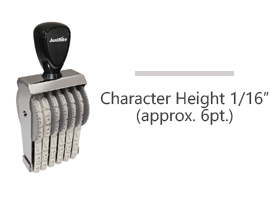 JustRite BN 00 - 9 Band Alphanumeric Stamp | Rubber Stamp Champ