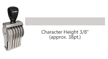 JustRite BN 3 - 13 Band Alphanumeric Stamp | Rubber Stamp Champ