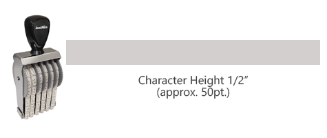JustRite BN 4 - 13 Band Alphanumeric Stamp | Rubber Stamp Champ