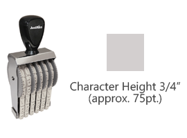 JustRite BN 6 - 2 Band Alphanumeric Stamp | Rubber Stamp Champ