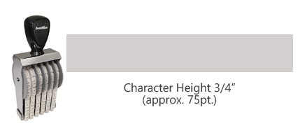 JustRite BN 6 - 9 Band Alphanumeric Stamp | Rubber Stamp Champ