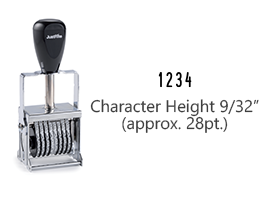 JustRite MJ 2-1/2-4 Alphanumeric Self-Inker - Size 2-1/2, 4 Bands ...