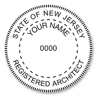 New Jersey Professional Architect Stamp | Rubber Stamp Champ