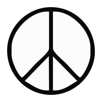 Peace Sign Rubber Stamp | Rubber Stamp Champ