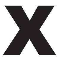 Traditional Sharp Edge "X" Rubber Stamp | Rubber Stamp Champ