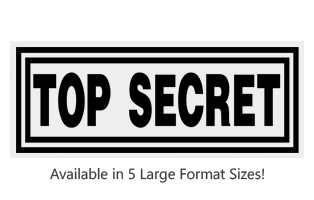 Large Rectangle Top Secret Stock Message Stamp | Rubber Stamp Champ