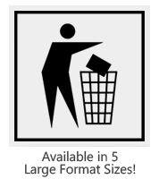 Large Trash Recycle Stock Message Stamp | Rubber Stamp Champ