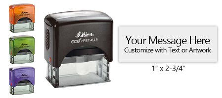 Shiny rPET S-845 Custom Self-Inking Stamp | Rubber Stamp Champ