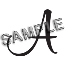 Single Calligraphy Monogram Stamp | Rubber Stamp Champ