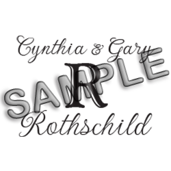 Engraved Monogram Wedding Name Stamp with Surname | Rubber Stamp Champ