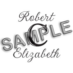 Engraved Monogram Wedding Name Stamp | Rubber Stamp Champ