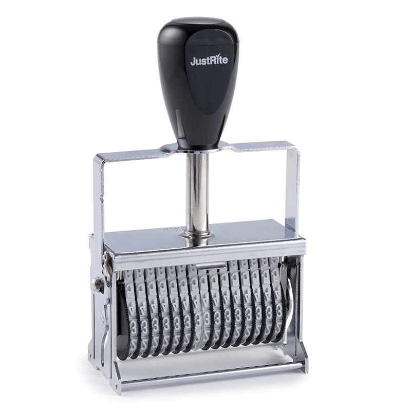 JustRite MJ 2-1/2-15 Alphanumeric Self-Inker - Size 2-1/2, 15 Bands ...