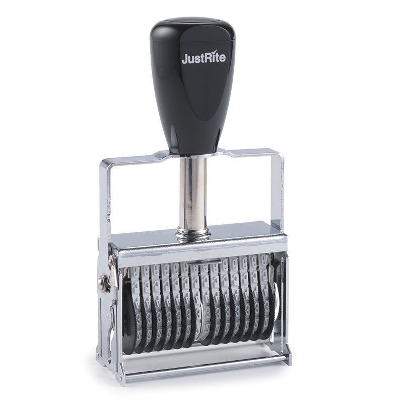 JustRite MJ 2-14 Alphanumeric Self-Inker - Size 2, 14 Bands | Rubber ...