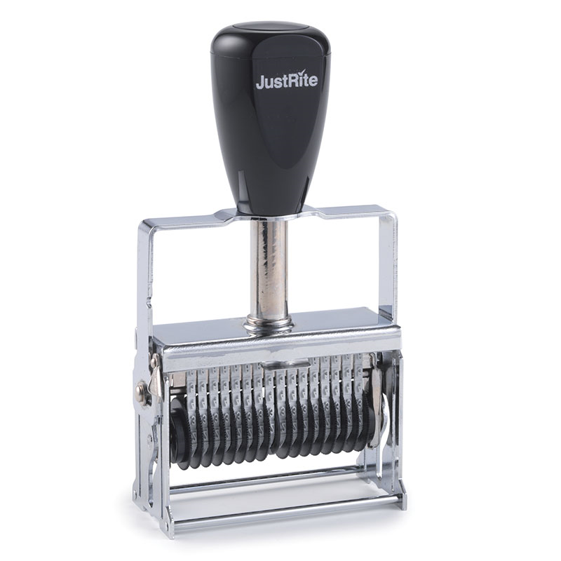 JustRite MJ 0-16 Alphanumeric Self-Inker - Size 0, 16 Bands | Rubber ...