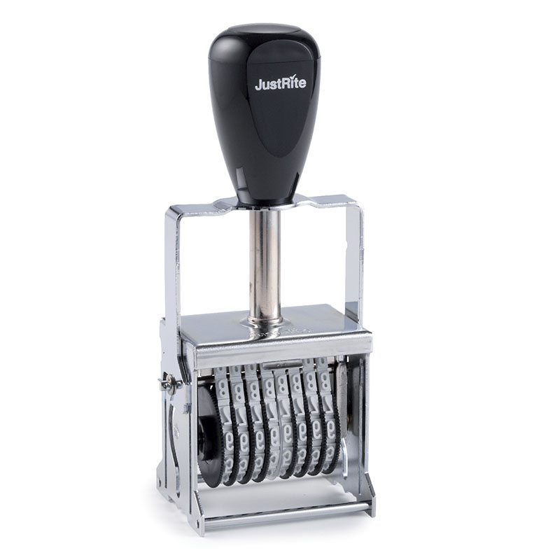 JustRite MJ 2-1/2-9 Alphanumeric Self-Inker - Size 2-1/2, 9 Bands ...