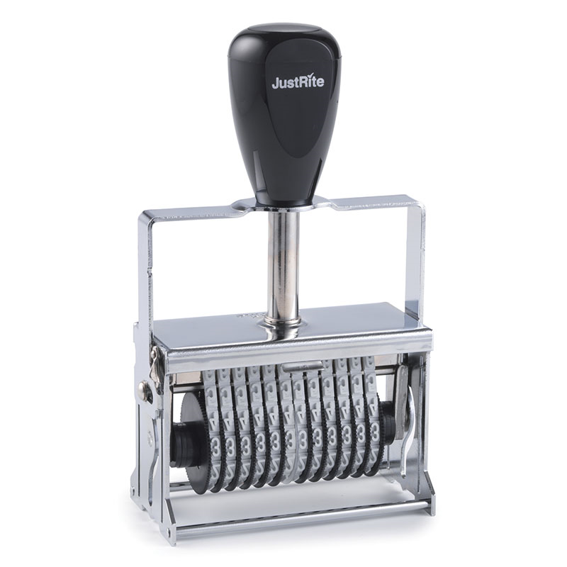 JustRite MJ 2-1/2-12 Alphanumeric Self-Inker - Size 2-1/2, 12 Bands ...