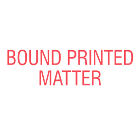 Bound Printed Matter Stock Message Stamp | Rubber Stamp Champ
