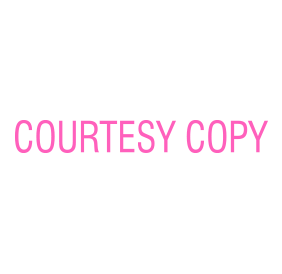 Courtesy Copy Stock Message Stamp | Rubber Stamp Champ