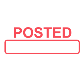 Posted With Box Stock Message Stamp | Rubber Stamp Champ