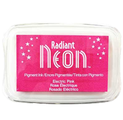Electric Pink Radiant Neon Ink Stamp Pad | Rubber Stamp Champ