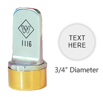 Metal Inspection Stamp 3/4 | Rubber Stamp Champ