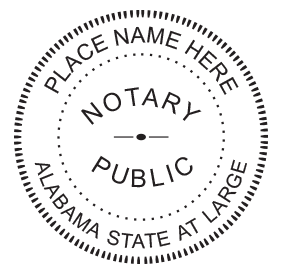 Alabama Notary Public Embossing Seal, At Large | Rubber Stamp Champ