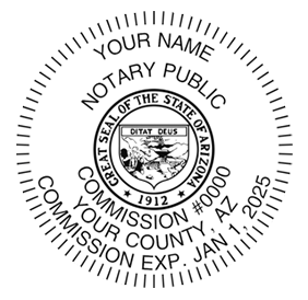 Arizona Notary Public Round Stamp | Rubber Stamp Champ