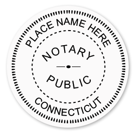 Connecticut Notary Public Round Stamp | Rubber Stamp Champ