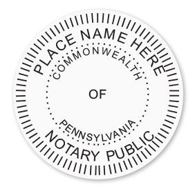 Pennsylvania Notary Public Embossing Seal | Rubber Stamp Champ