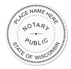 Wisconsin Notary Public Round Stamp | Rubber Stamp Champ