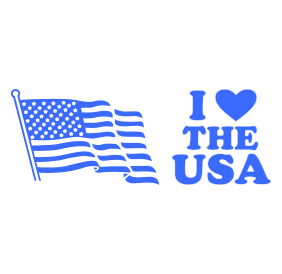 I Love The USA Patriotic Stamp | Rubber Stamp Champ