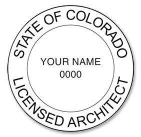 Colorado Professional Architect Stamp | Rubber Stamp Champ
