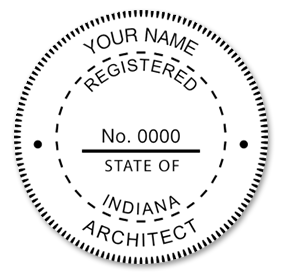 Indiana Professional Architect Embosser | Rubber Stamp Champ