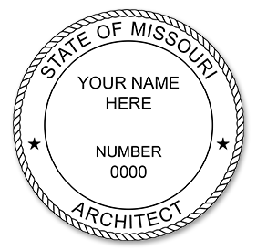 Missouri Professional Architect Stamp | Rubber Stamp Champ