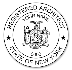New York Professional Architect Stamp | Rubber Stamp Champ