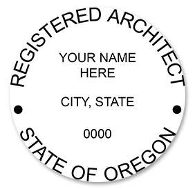 Oregon Professional Architect Stamp | Rubber Stamp Champ