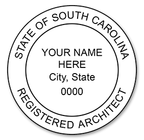 South Carolina Professional Architect Stamp | Rubber Stamp Champ