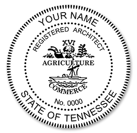 Tennessee Professional Architect Stamp | Rubber Stamp Champ
