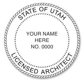 Utah Professional Architect Stamp | Rubber Stamp Champ