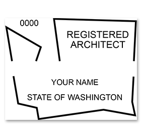 Washington Professional Architect Stamp | Rubber Stamp Champ