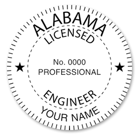 Alabama Professional Engineer Stamp | Rubber Stamp Champ