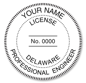 Delaware Professional Engineer Embosser | Rubber Stamp Champ