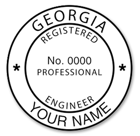 Georgia Professional Engineer Stamp | Rubber Stamp Champ