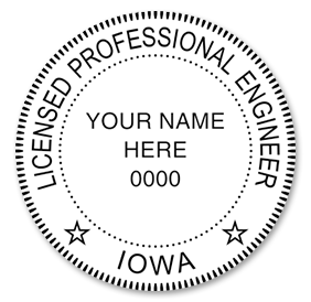 Iowa Professional Engineer Embosser | Rubber Stamp Champ